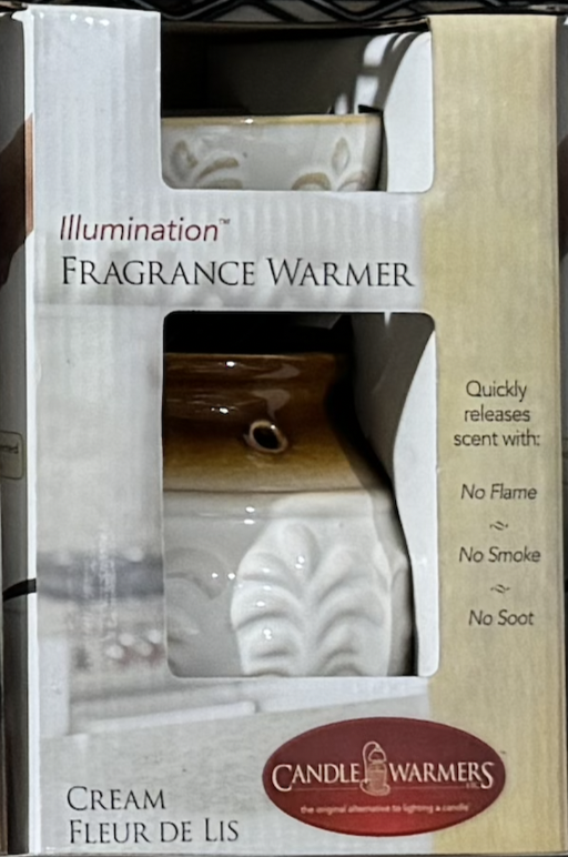 Cream Fleur de Lis Illumination Wax Warmer | Oliver Home & Candle